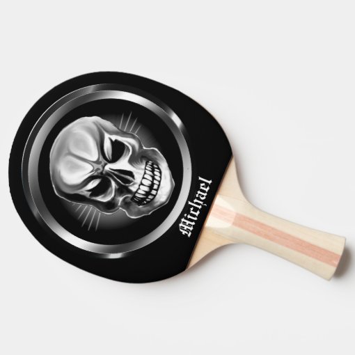 Personalized Skull Ping Pong Paddle | Zazzle