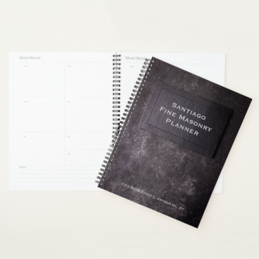 Personalized Slate & Stone Planner | Zazzle