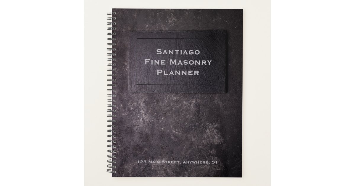 Personalized Slate & Stone Planner | Zazzle