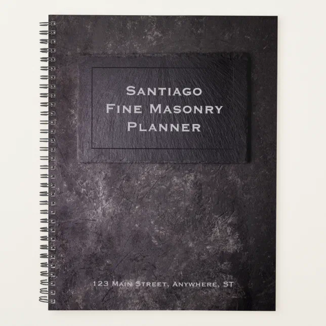 Personalized Slate & Stone Planner | Zazzle