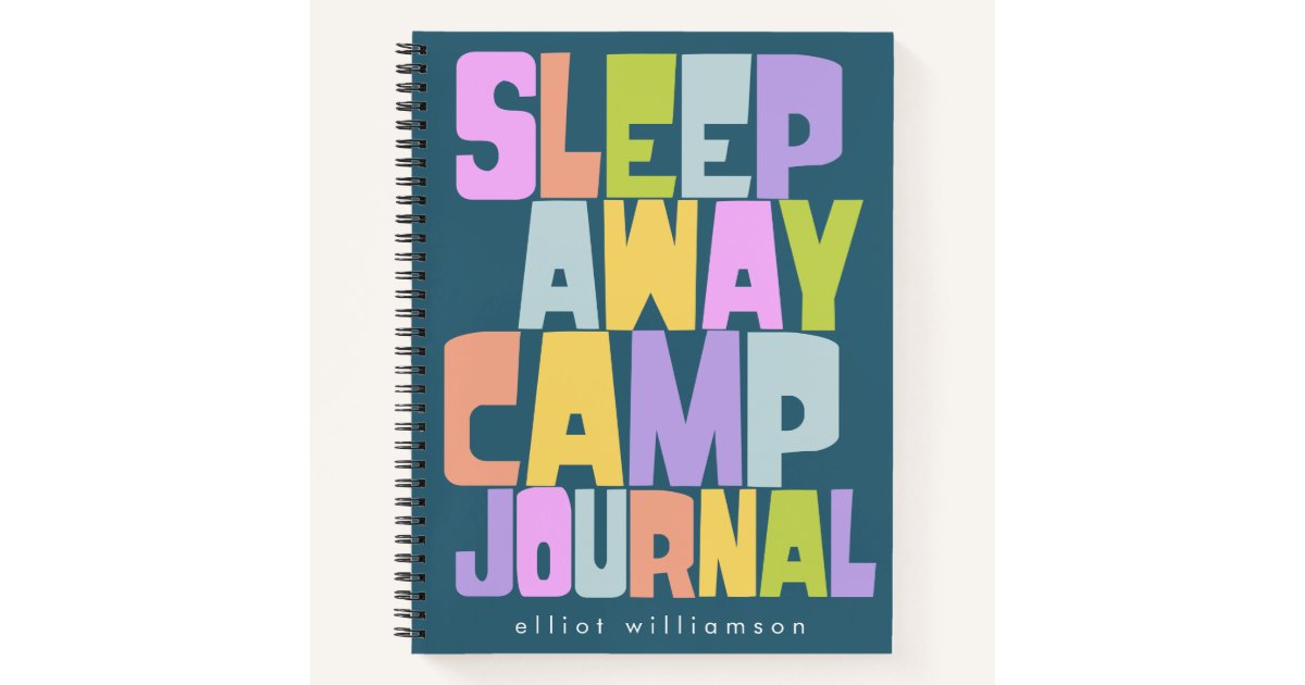 Personalized Sleepaway Summer Camp Camper's Notebook | Zazzle