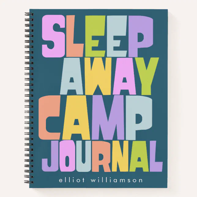 Personalized Sleepaway Summer Camp Camper's Notebook | Zazzle