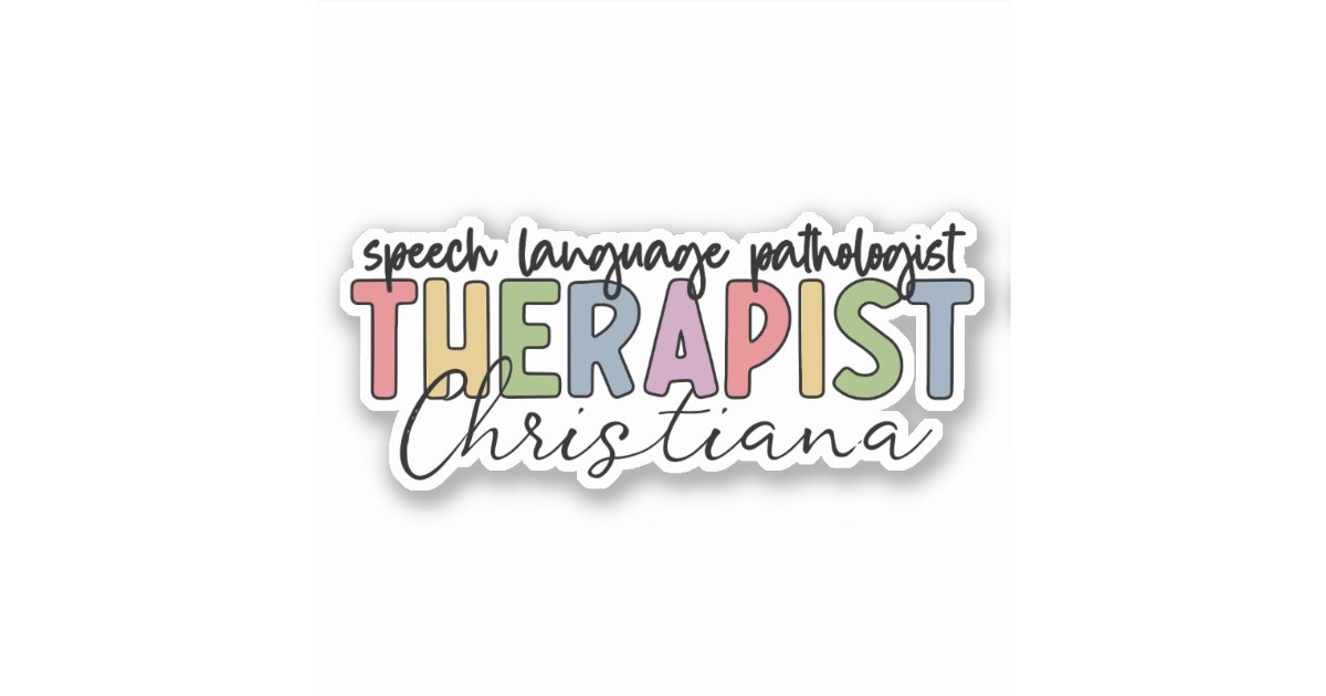 Personalized SLP Speech Language Pathologist Sticker | Zazzle