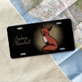 Personalized Sly Red Foxy Fox License Plate | Zazzle