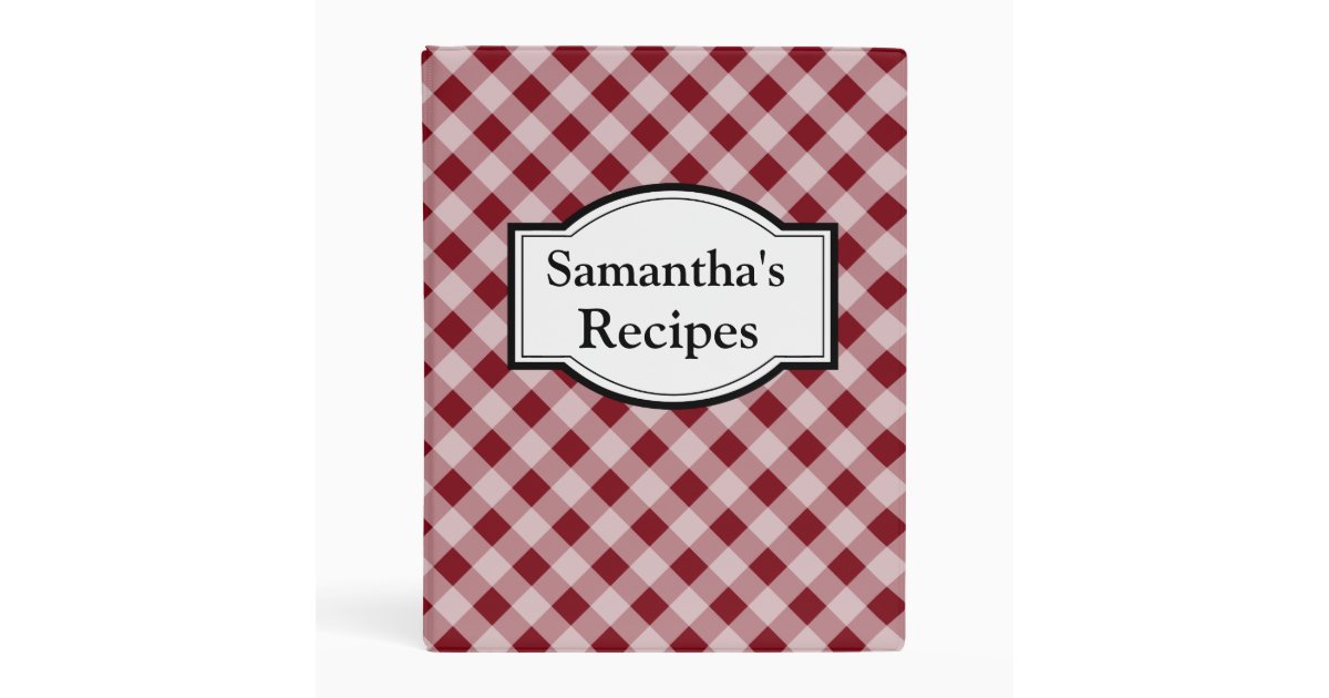 Personalized Small Recipe Binder | Zazzle