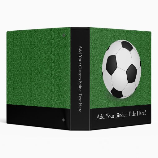 Personalized Soccer Ball 3 Ring Binder | Zazzle