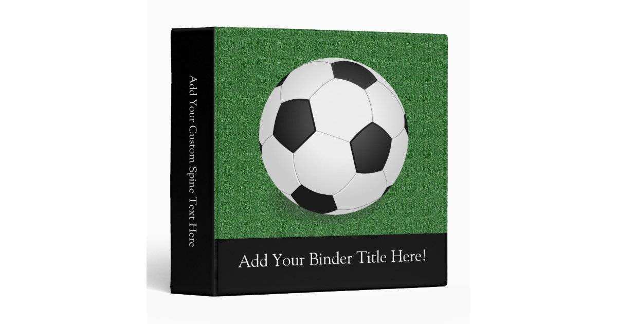 Personalized Soccer Ball 3 Ring Binder | Zazzle