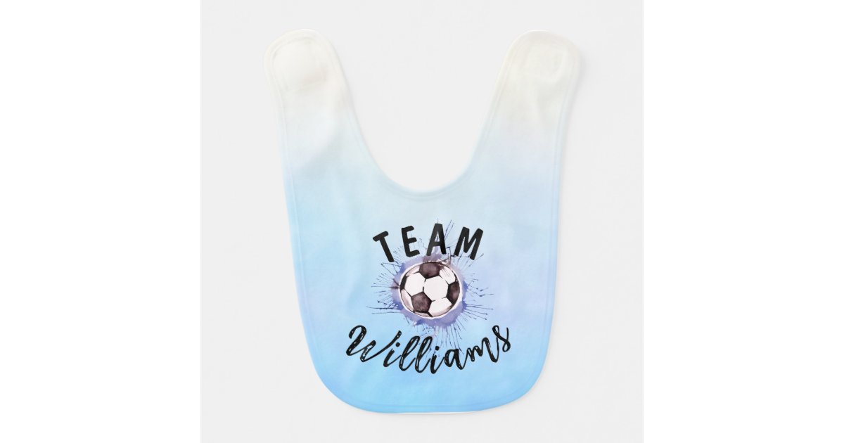 Personalized Soccer Ball Boys Cute Baby Bib | Zazzle