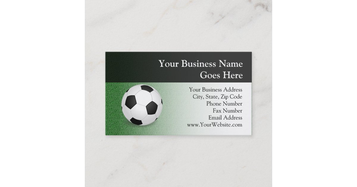 Personalized Soccer Ball Business Card | Zazzle