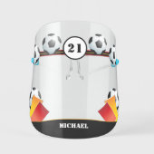 Personalized Soccer Ball Football Player Number Face Shield | Zazzle