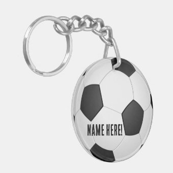 Personalized Soccer Ball Keychain | Zazzle
