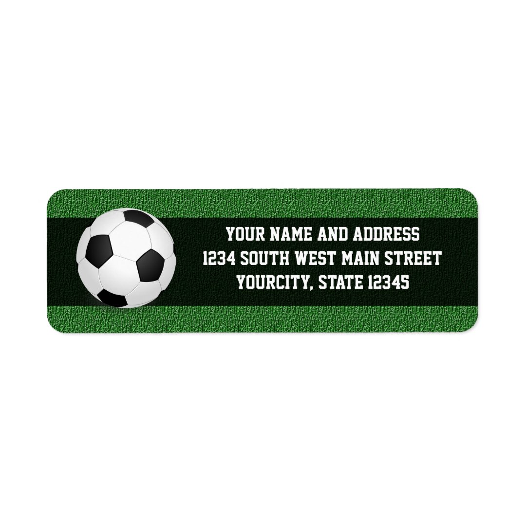 Personalized Soccer Ball Label | Zazzle