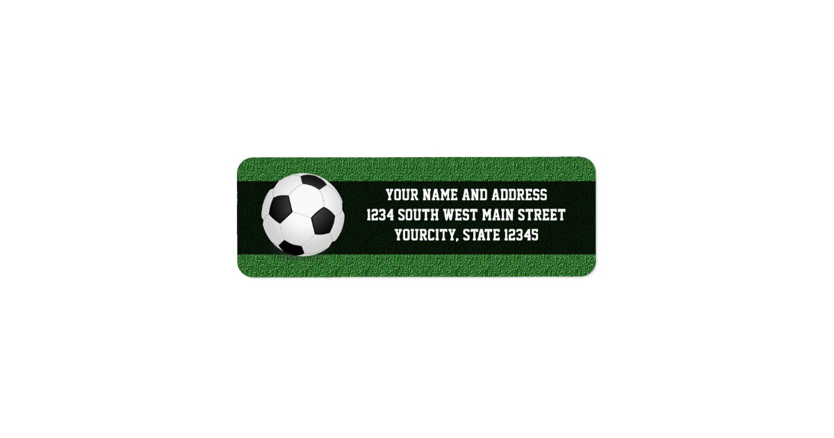 Personalized Soccer Ball Label | Zazzle