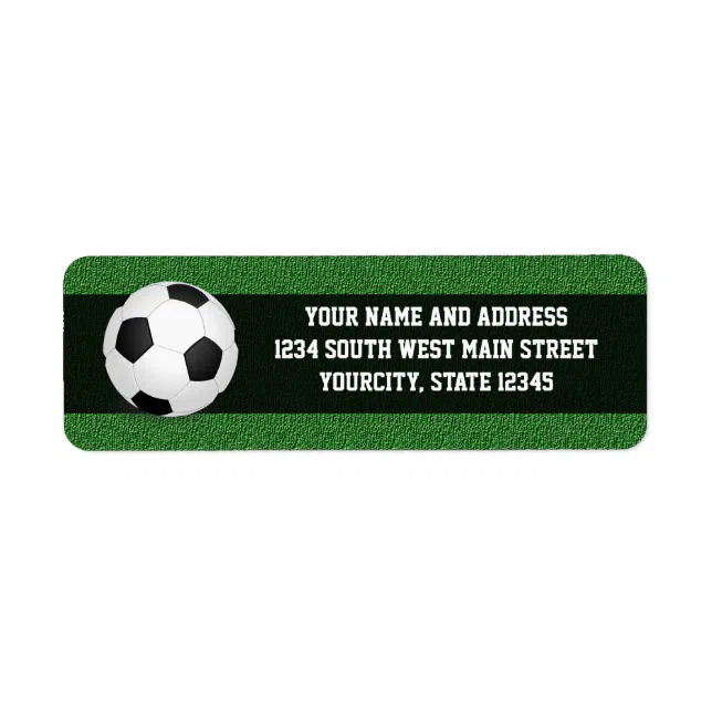 Personalized Soccer Ball Label | Zazzle