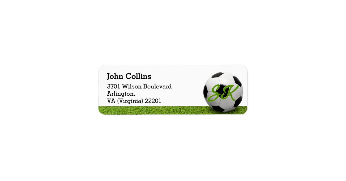 Personalized | Soccer Ball Label | Zazzle