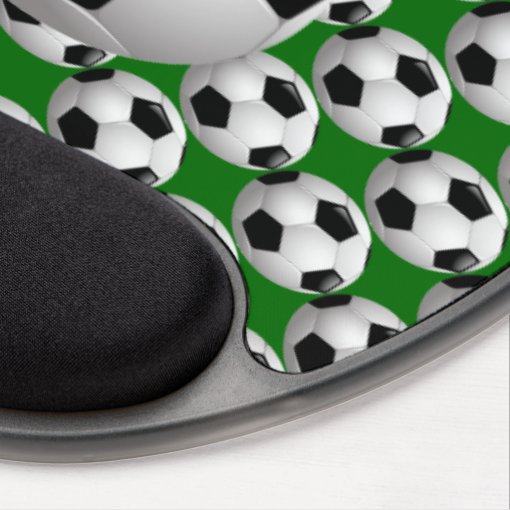 Personalized Soccer Ball on Football Pattern Gel Mouse Pad | Zazzle