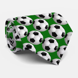 Personalized Soccer Ball on Football Pattern Neck Tie | Zazzle
