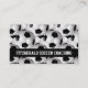 Personalized Soccer Ball Pattern Black White Business Card | Zazzle