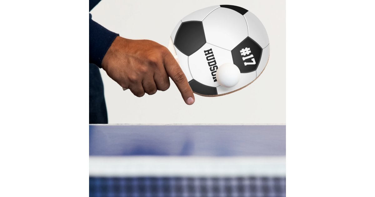 Personalized Soccer Ball Ping Pong Paddle | Zazzle