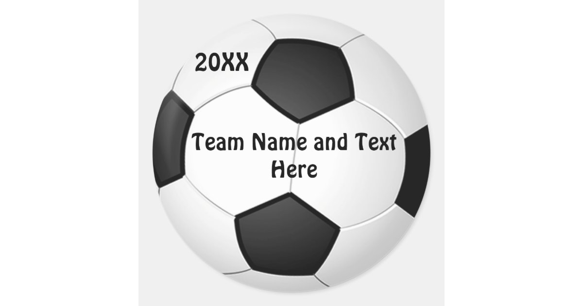 PERSONALIZED Soccer Ball Stickers NAME, YEAR, TEAM | Zazzle
