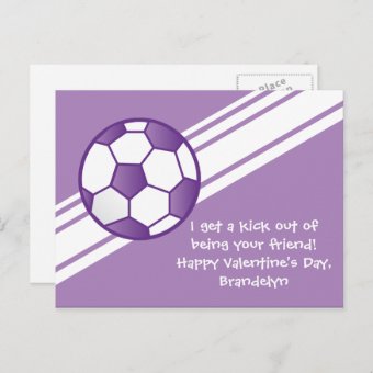 Personalized Soccer Ball Valentine's Day Cards | Zazzle