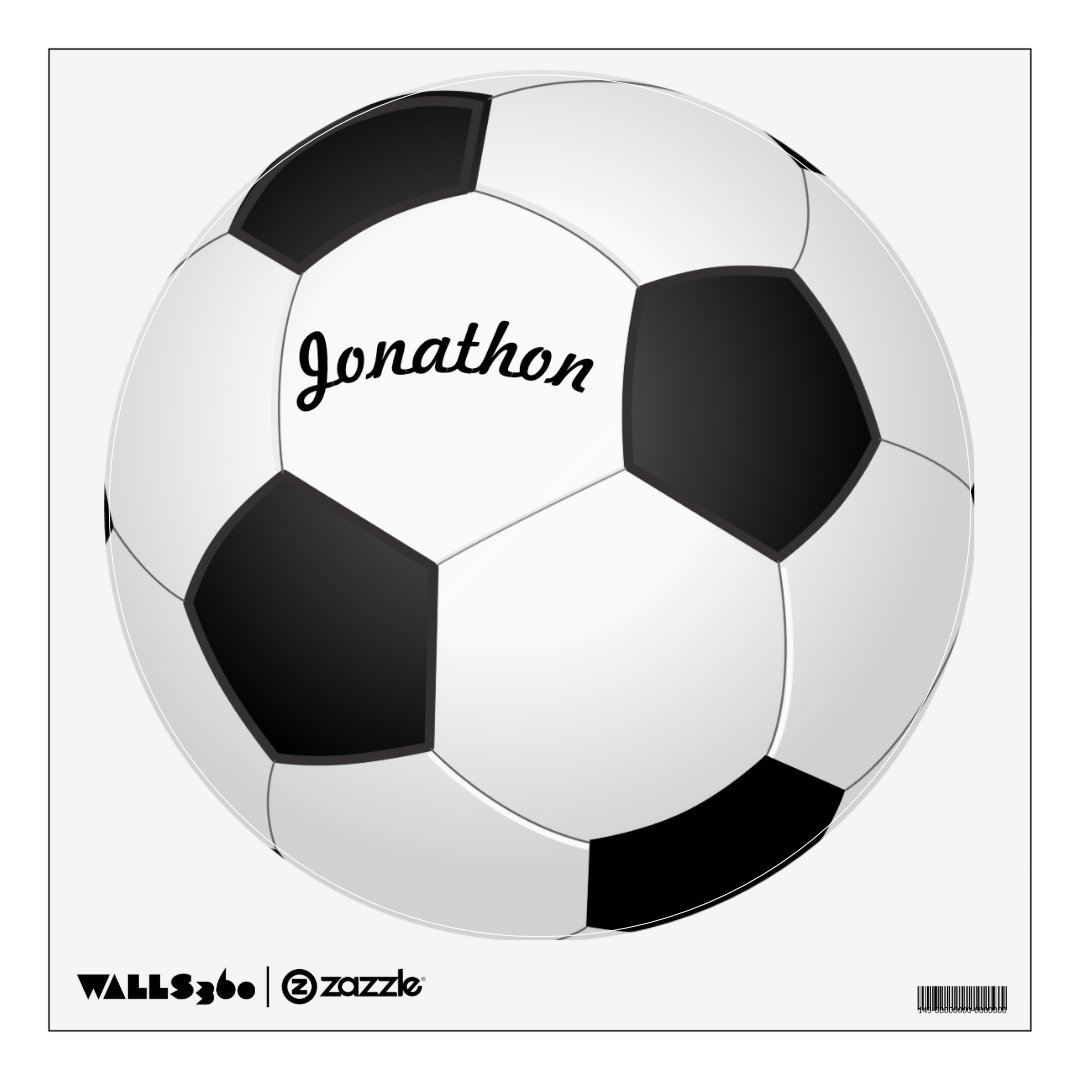 Personalized Soccer Ball Wall Decal | Zazzle