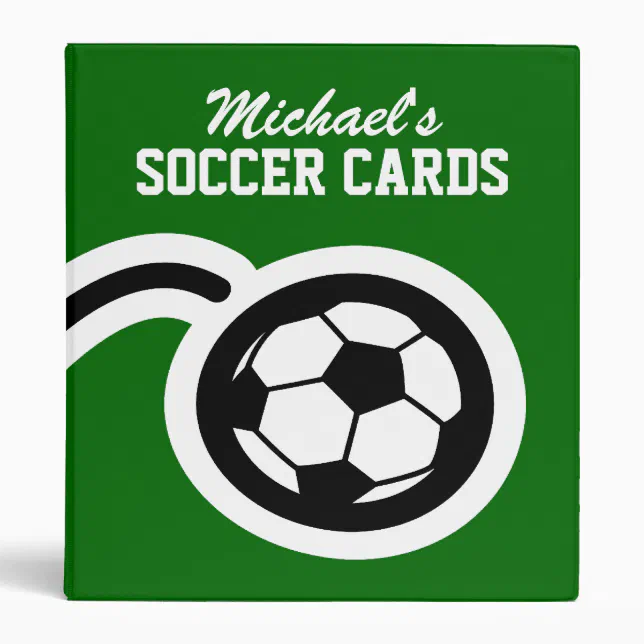 Personalized soccer card binder for collectors | Zazzle