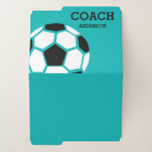 Personalized Soccer Coach Green Black White File Folder | Zazzle