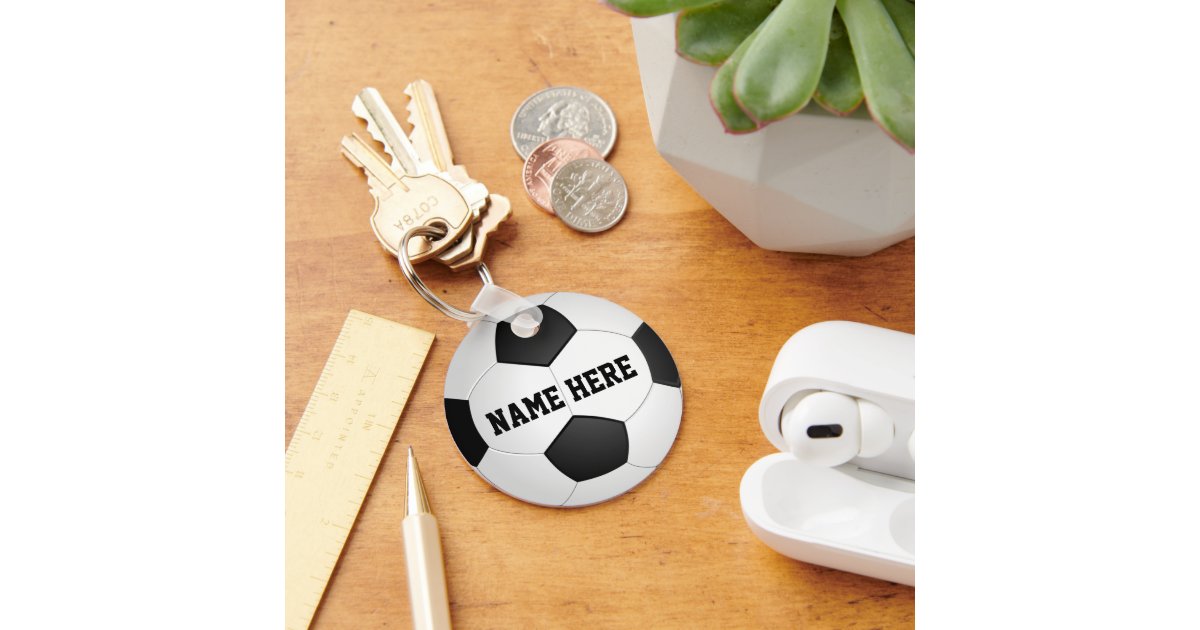Personalized Soccer Gifts for Team Players Keychain | Zazzle