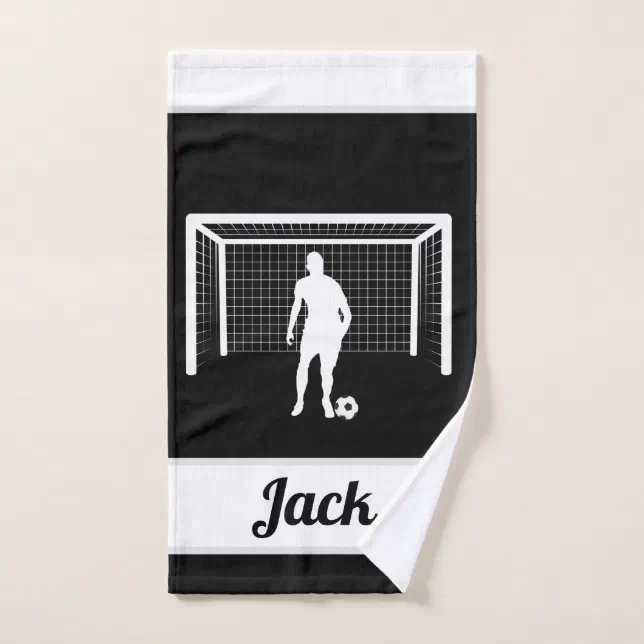 Personalized Soccer Goalie Goalkeeper Football Men Hand Towel | Zazzle