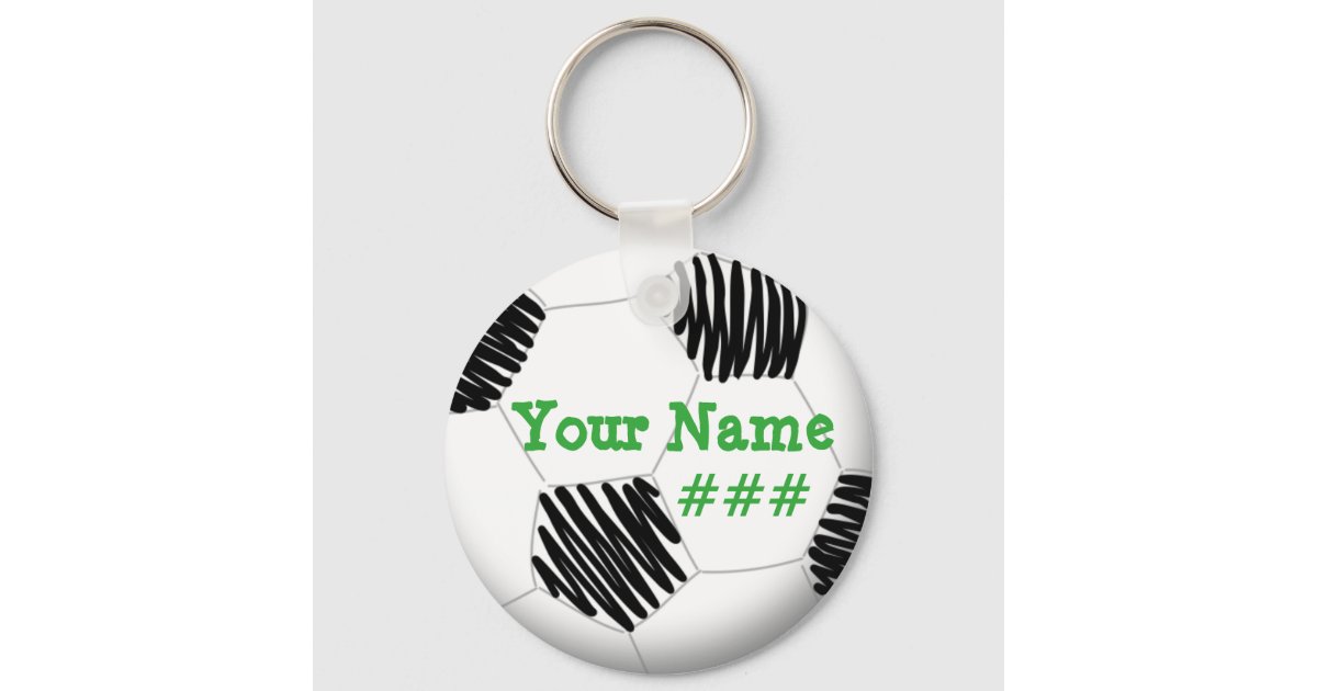 Personalized Soccer Key chain | Zazzle