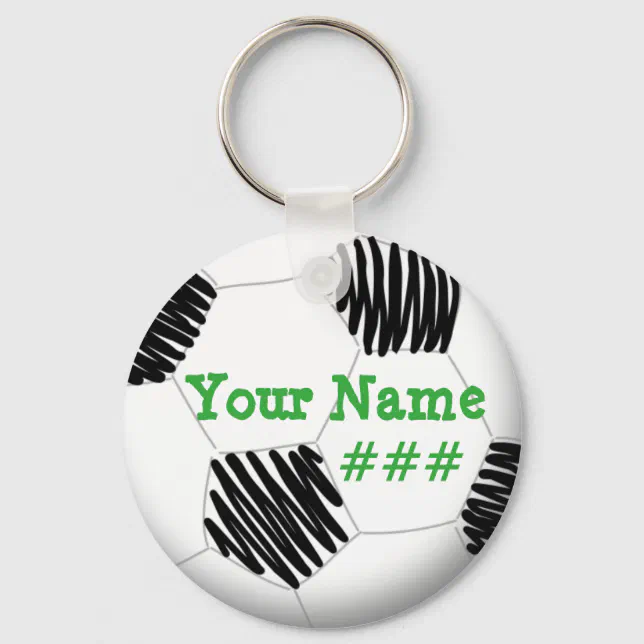 Personalized Soccer Key chain | Zazzle