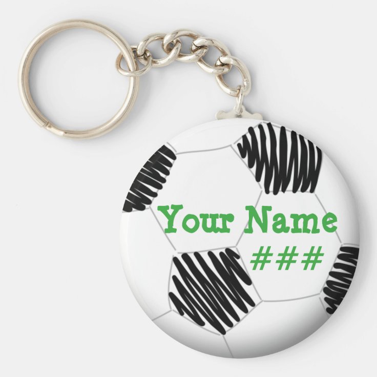 Personalized Soccer Key chain | Zazzle