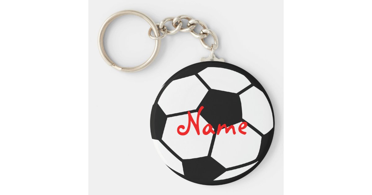 Personalized soccer keychains | Add your name | Zazzle.com