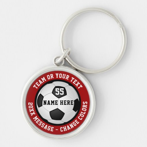Personalized Soccer Keychains, Choose Style, Size Keychain | Zazzle