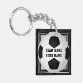 Personalized Soccer Keychains Text on Front, Back | Zazzle