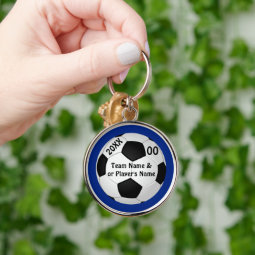 Personalized Soccer Keychains YOUR Colors and Text | Zazzle