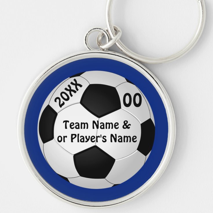 Personalized Soccer Keychains YOUR Colors and Text | Zazzle