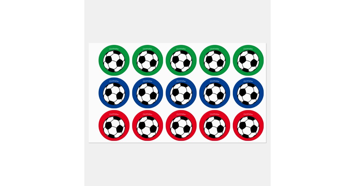Personalized Soccer Kids' Labels | Zazzle