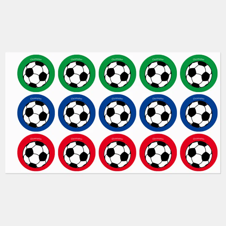Personalized Soccer Kids' Labels | Zazzle