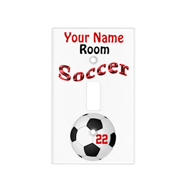 Personalized Soccer Light Switch Plate | Zazzle
