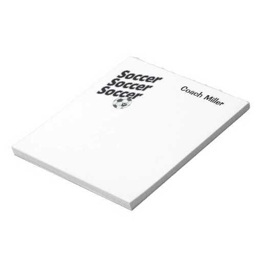 Personalized Soccer Notepad | Zazzle
