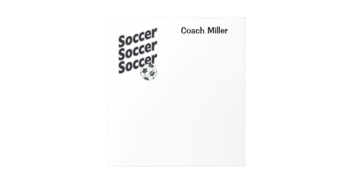 Personalized Soccer Notepad | Zazzle
