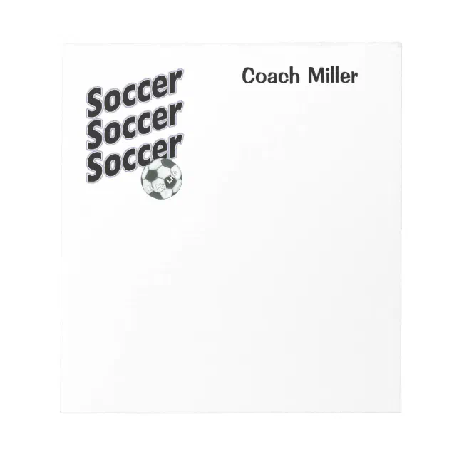 Personalized Soccer Notepad | Zazzle