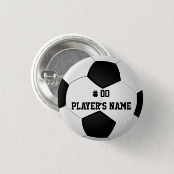 Personalized Soccer Pins with Your Text or Delete | Zazzle