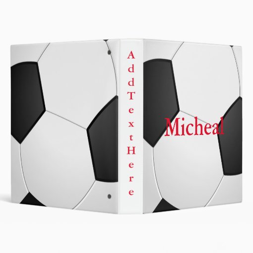 Personalized Soccer Texture 3 Ring Binder | Zazzle