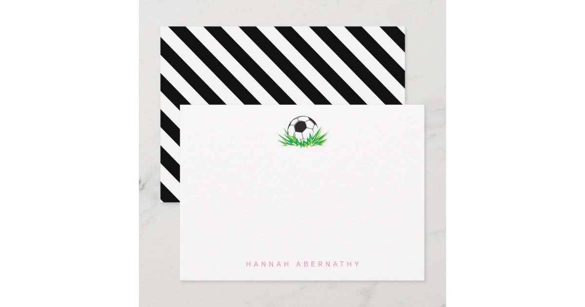 Personalized Soccer Thank You Note Cards | Zazzle