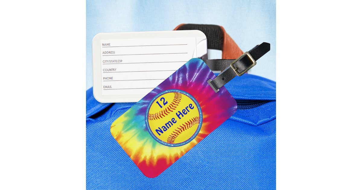 Personalized Softball Bag Tags or Luggage Tags | Zazzle