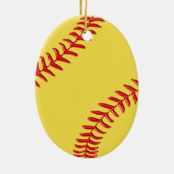 Personalized Softball Christmas Tree Ornaments | Zazzle