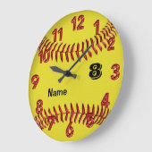 Personalized Softball Clock with NUMBER and NAME | Zazzle
